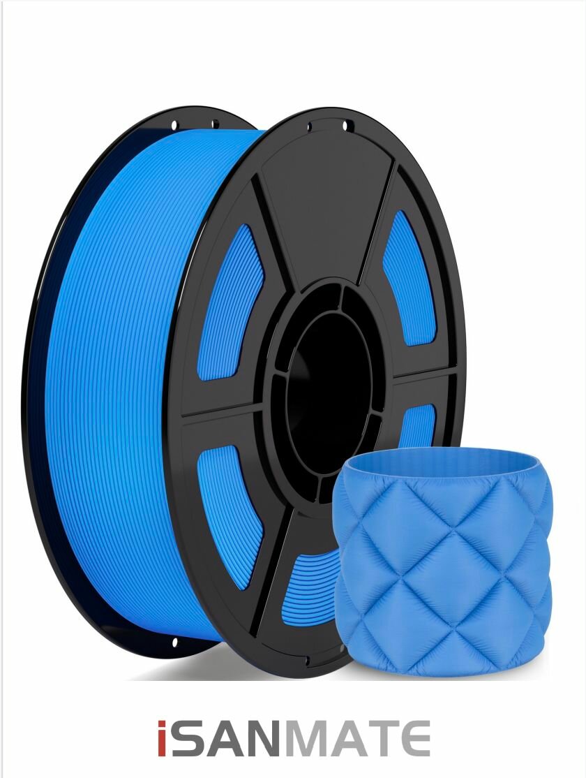 PLA пластик для 3D принтера iSANMATE PLAi6 Matte Marine Blue, матовый морской синий, филамент 1 кг