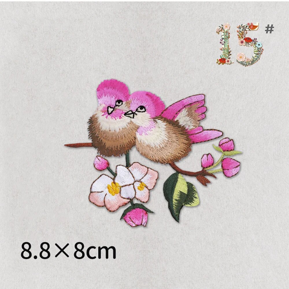 Нашивка с птицей MAXSIN FUN Розовый, type 15