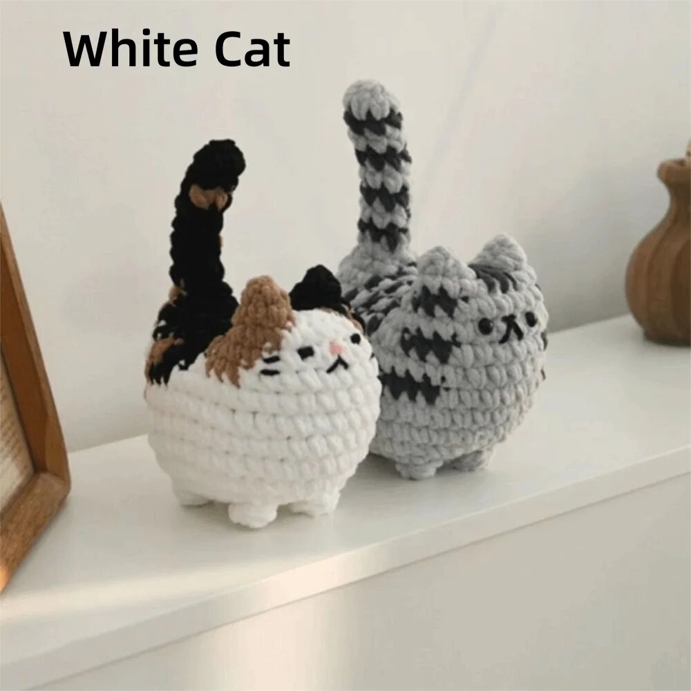 Крючком вязаные кошки, Белый, White