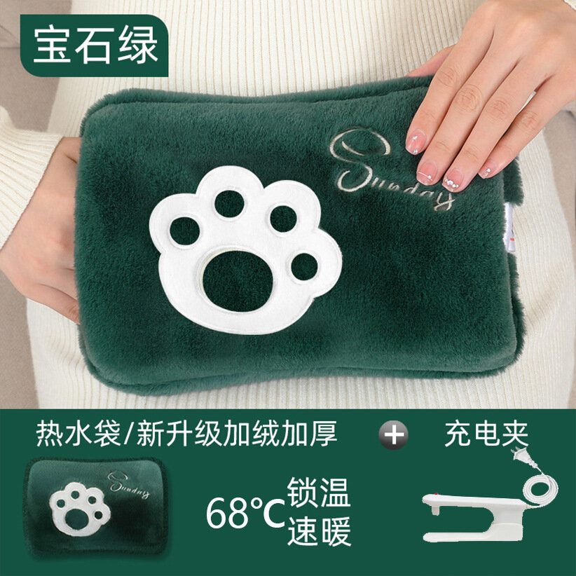 Большая термобутылка, взрывобезопасная, перезаряжаемая, теплая водяная сумка для женщин, плюшевый грелка для рук, наполнение водой, грелка для кровати, производитель для дропшиппинга