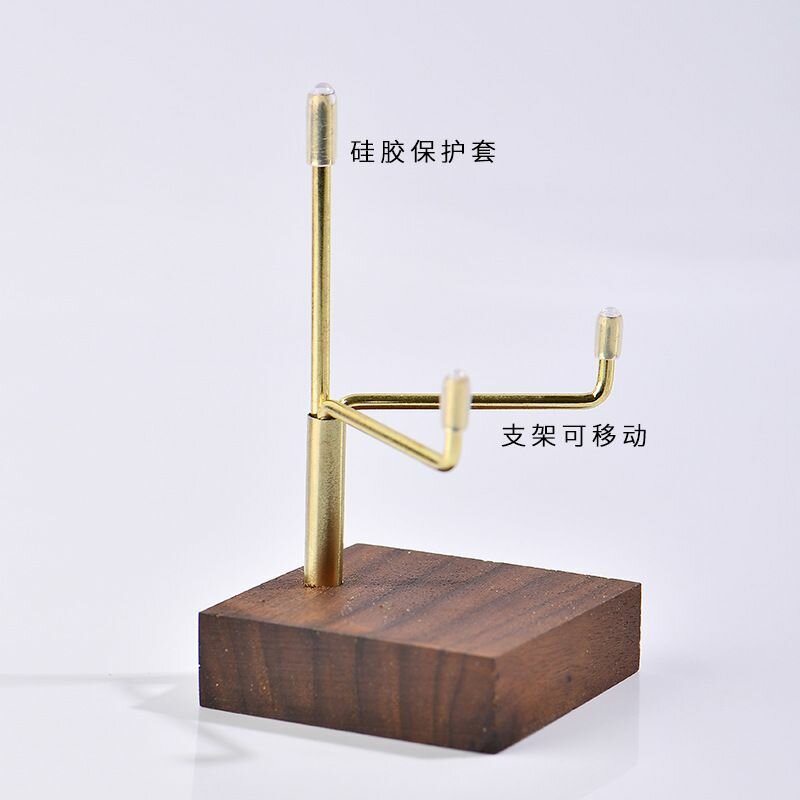 Стандартная подставка для образцов необработанного камня из бревенчатой руды с тремя когтями-легкая цельная древесина-небольшая