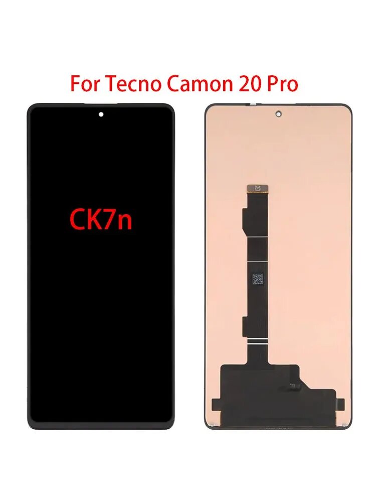 TFT Дисплей на Tecno Camon 20 Pro, CK7n в сборе с тачскрином Черны