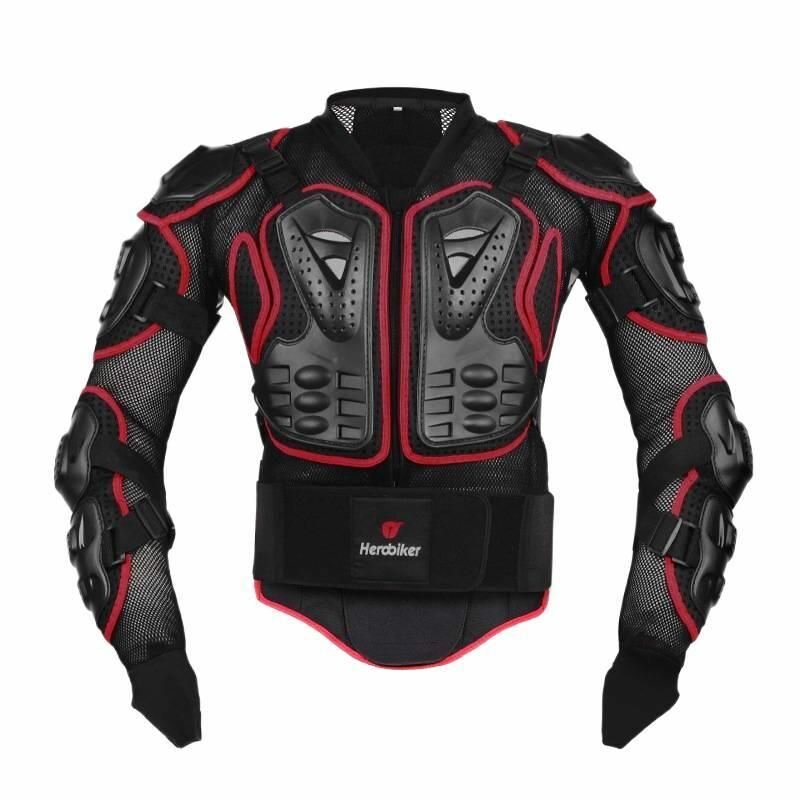Мотоциклетный бронежилет с налокотниками и наколенниками, универсальный, ABS пластик