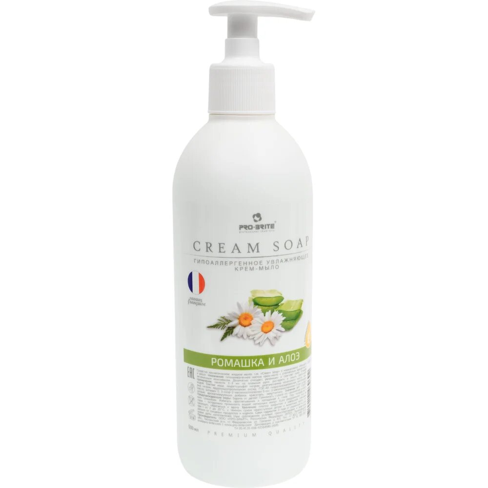 PRO-BRITE CREAM SOAP Ромашка и Алоэ Жидкое крем-мыло  Premium Quality 500 мл 1609-05