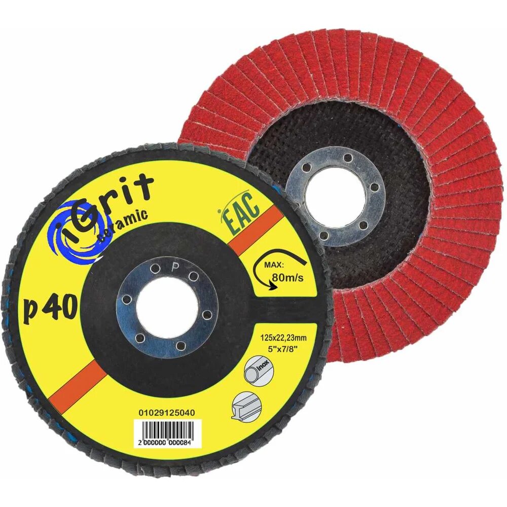 Лепестковый круг iGrit Ceramic КЛТ2 125x22,23мм Р40 упаковка 10 шт 1029125040