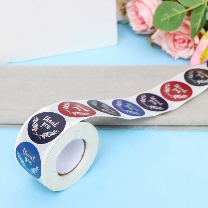 Стикеры в рулоне "Thank you", 3,8 см, 500 шт