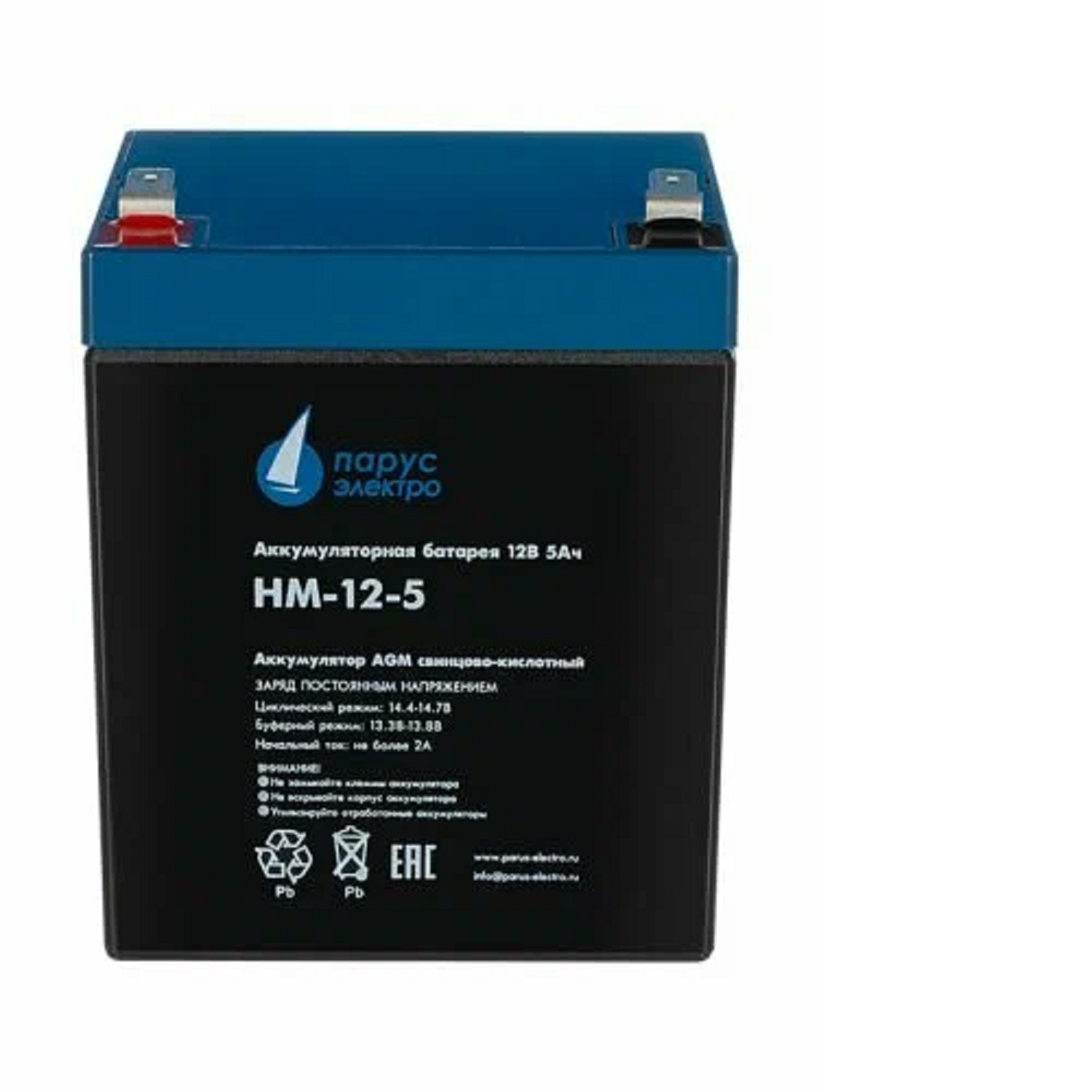 Батарея Парус электро HM-12-5 для ИБП (AGM/12В/5Ач/клемма F2)