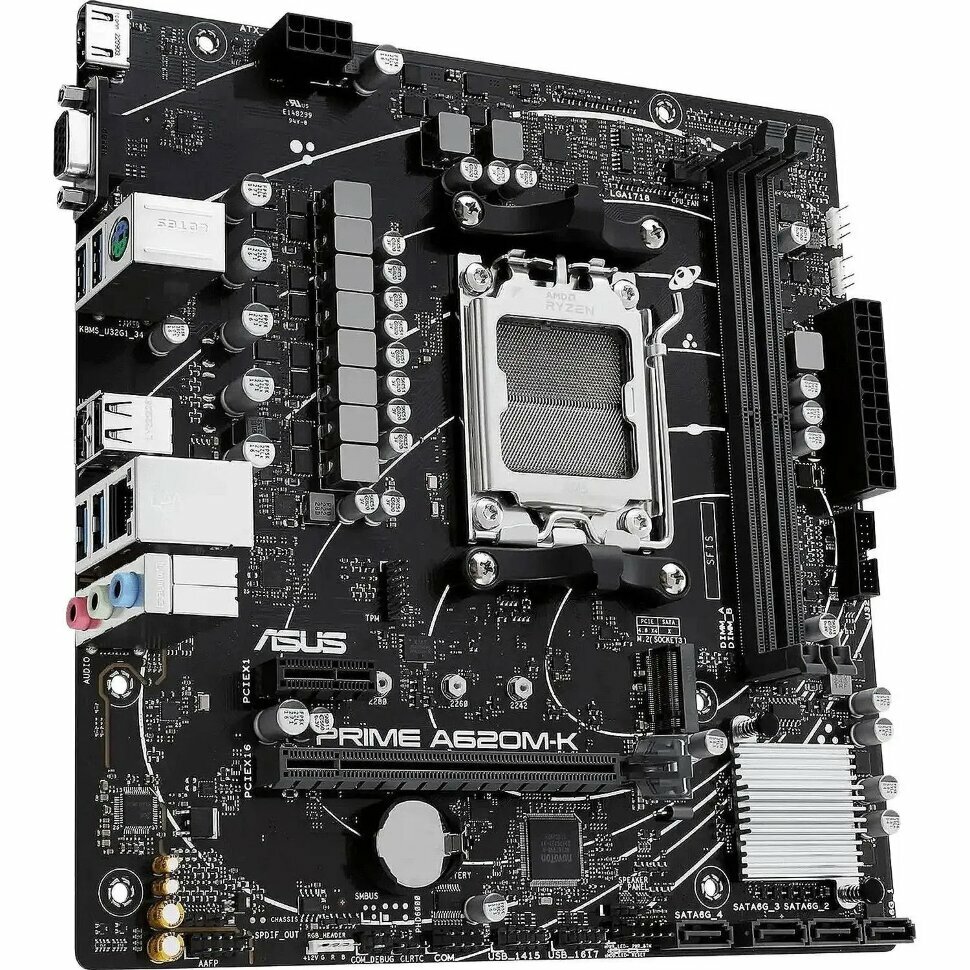 Материнская плата ASUS PRIME A620M-K, AM5, A620, 2xDDR5, mATX, 2267030