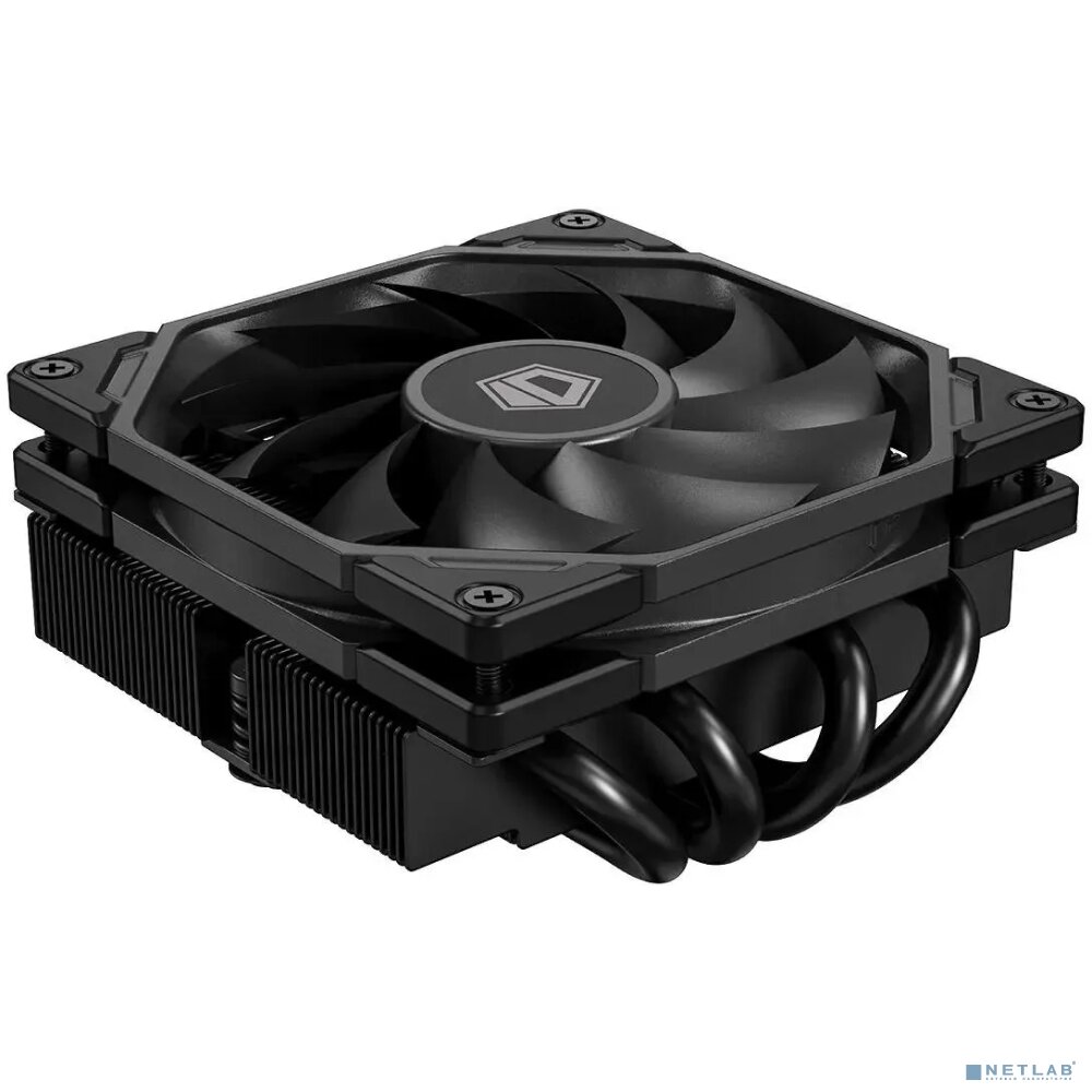 Cooler ID-Cooling IS-40-XT BLACK LGA1700/1200/115X/AM5/AM4 низкопрофильный высота 47mm (TDP 100W, PWM, 4 тепл. трубки прямого контакта, FAN 92mm, черный) BOX