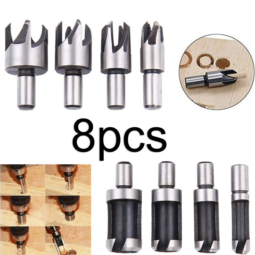 8 шт. Набор сверл для плотницких работ по дереву, прямой конусный инструмент для резки пробки