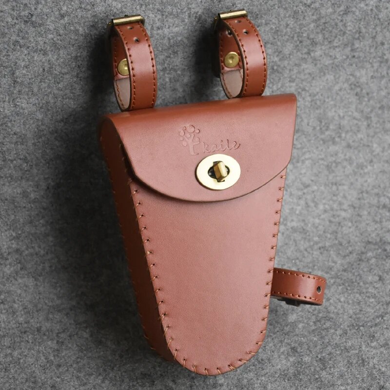 Ретро сумки для велосипеда Toptube из искусственной кожи Коричневый, Red brown