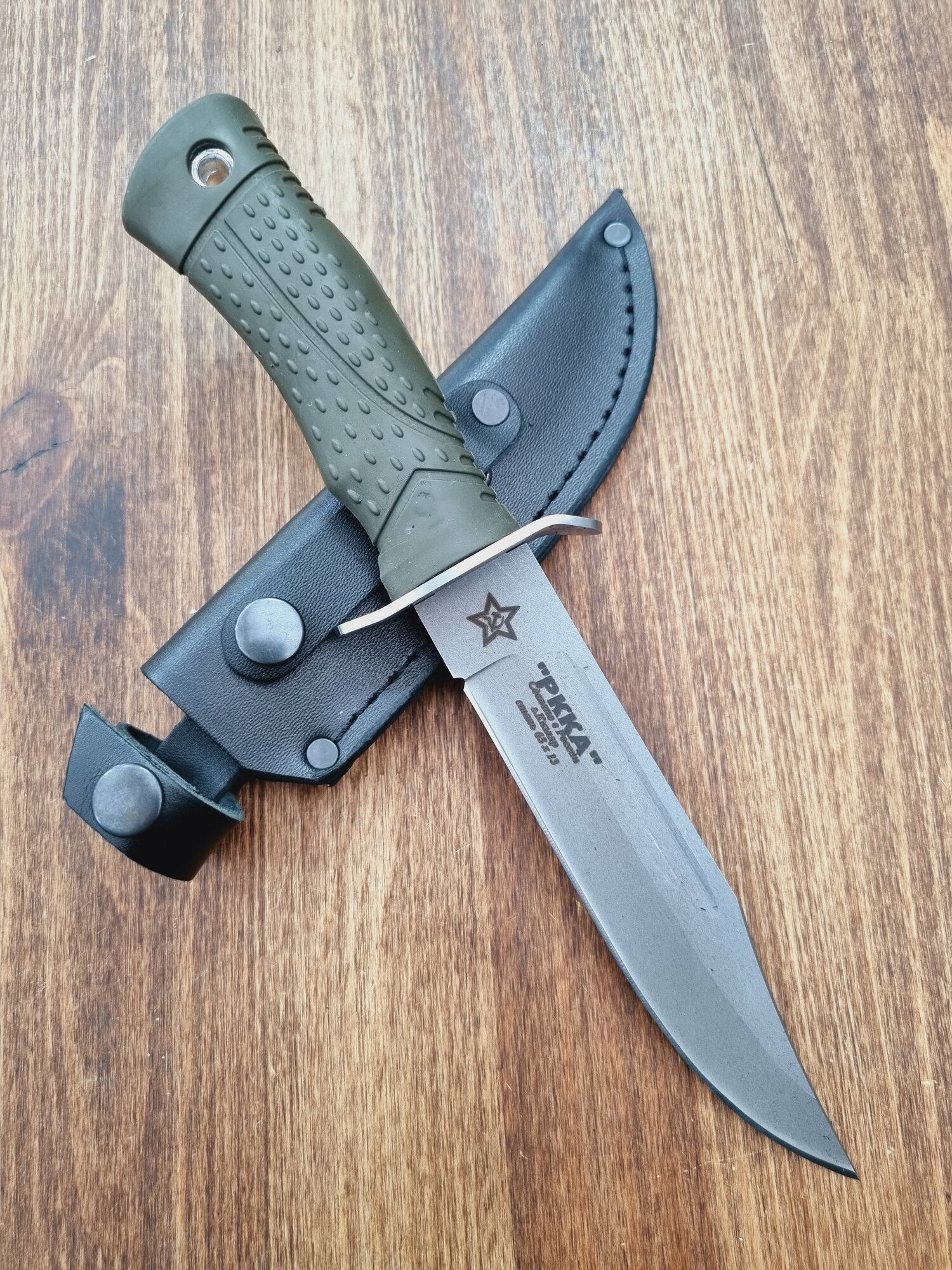 Туристический нож Gallery of Knives РККА Grren, нержавеющая сталь, 65Х13