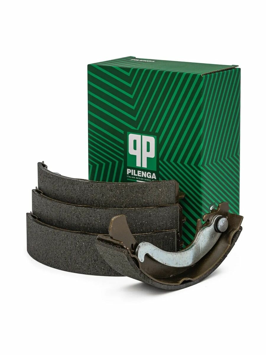 Тормозные колодки барабанные со скобами ручника Pilenga BSP1002L для LADA Riva, Nova, Samara