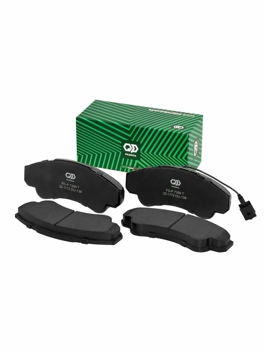 Тормозные колодки дисковые передние усиленные с датчиком Pilenga FDP7350T для CITROEN Relay, FIAT Ducato