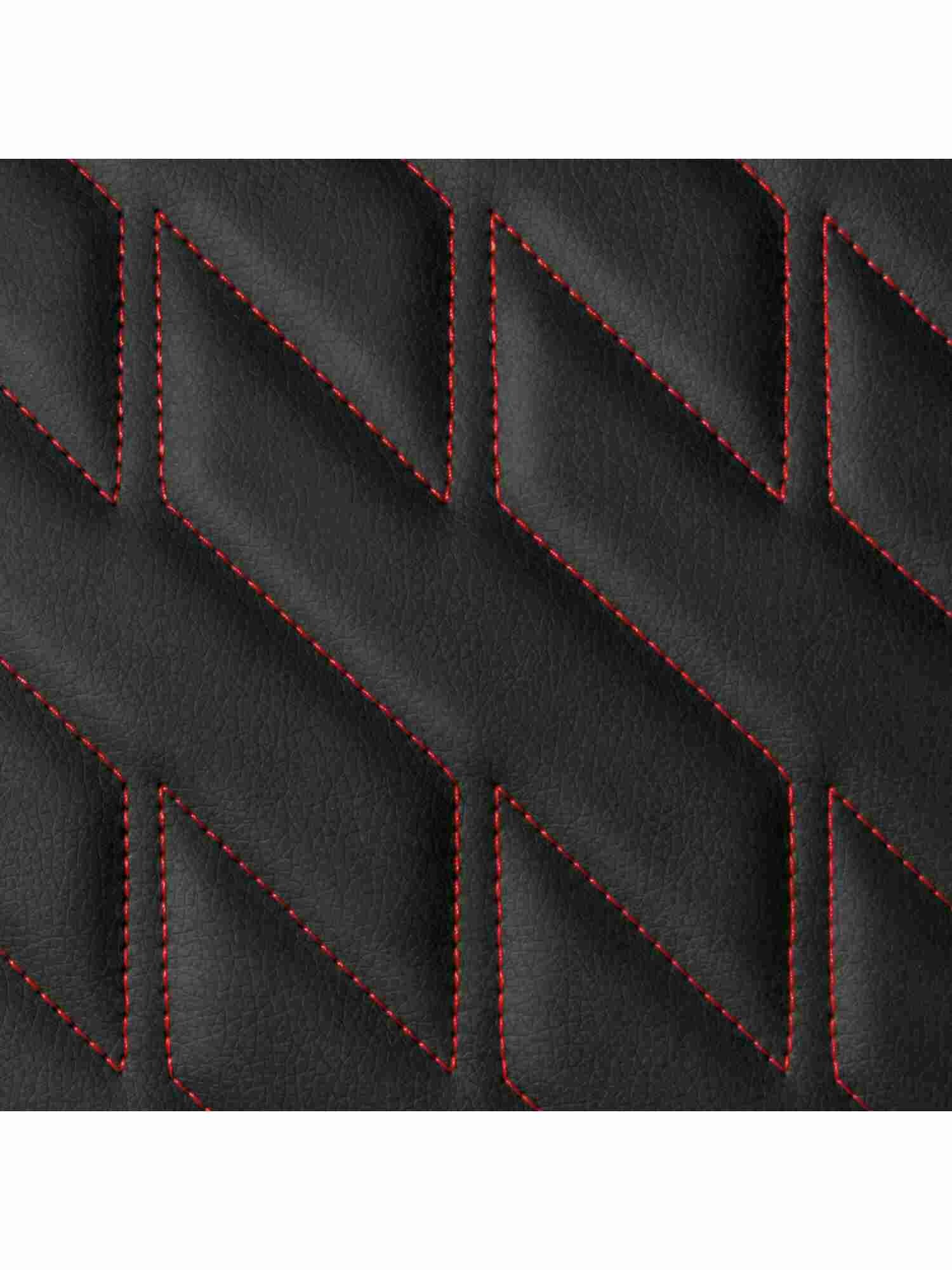 Экокожа стёганая «intipi» Cutter (чёрный/красный, ширина 1.35 м, толщина 5.85 мм) belais #14831