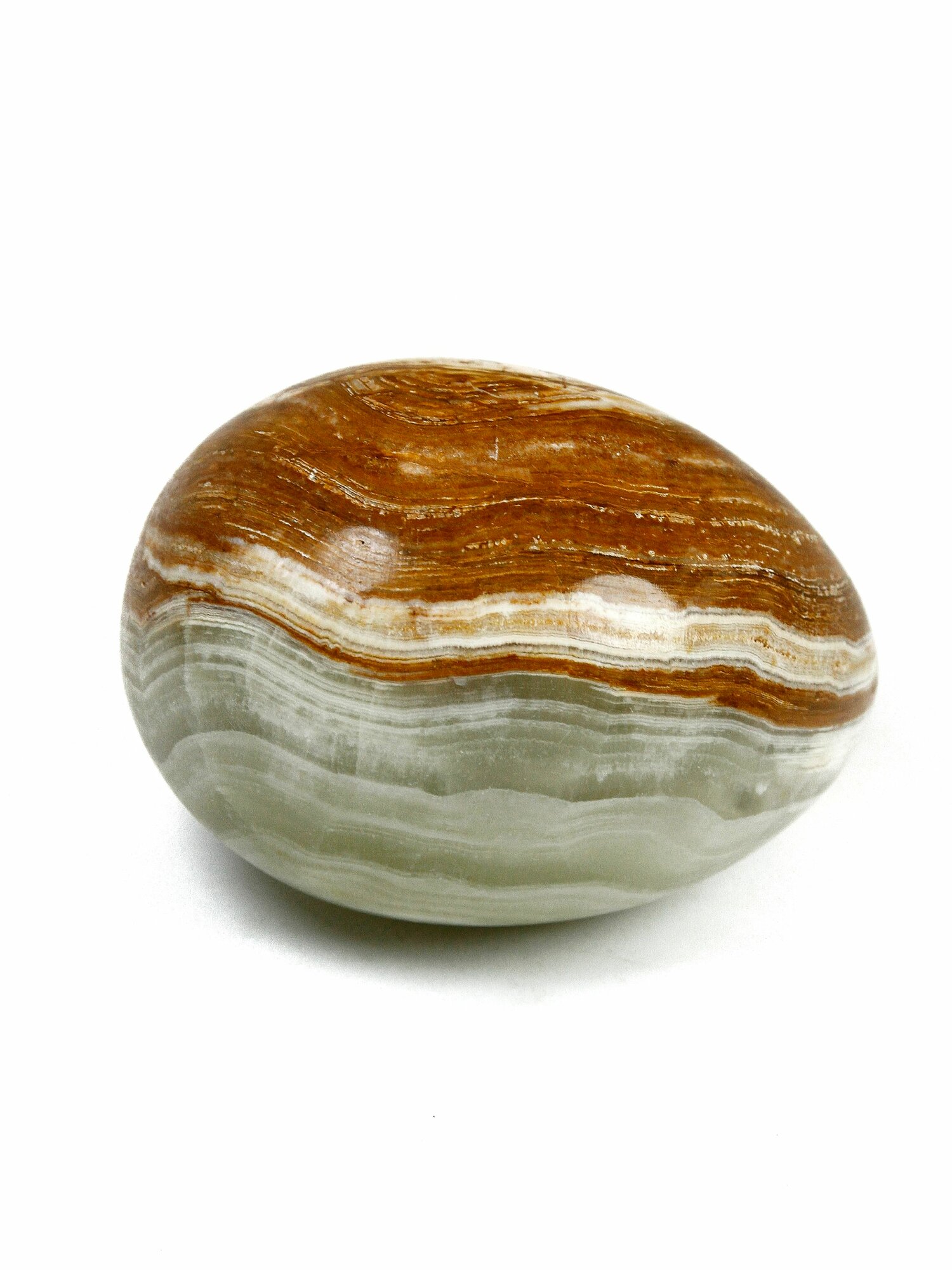 Украшение интерьерное Яйцо - натуральный камень Оникс, 7 см, 1 шт - самоцвет для декора, коллекции