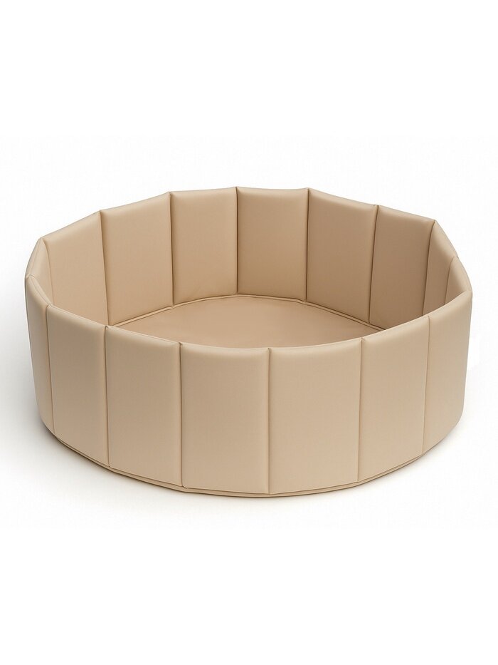 Бассейн детский сухой, бежевый, складной, без шариков