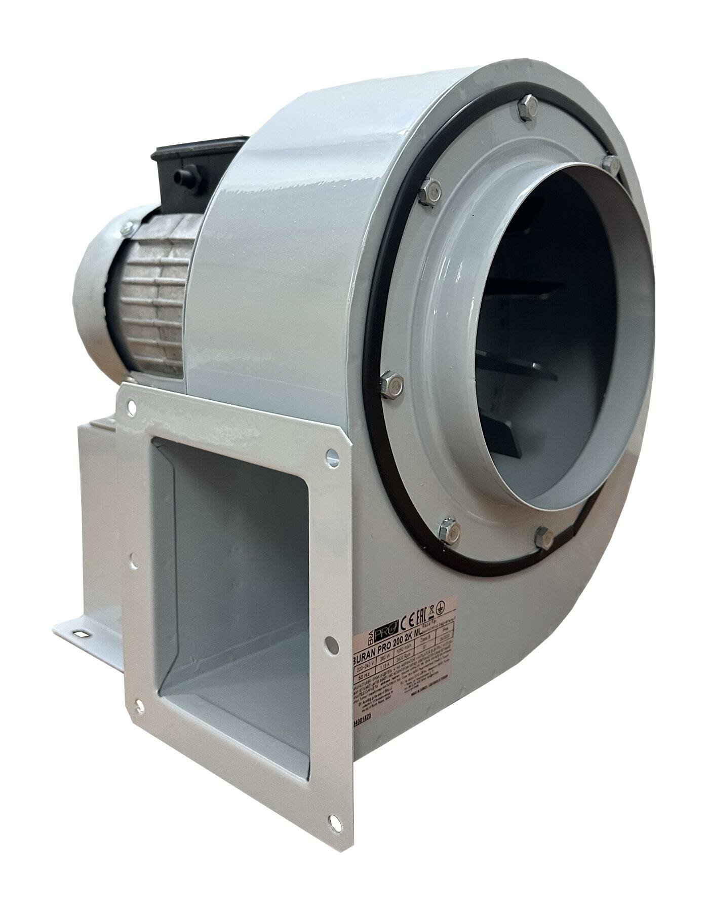 Вентилятор радиальный BURAN PRO 200 220V Пр0 2полюс ERA PRO, нержавеющая сталь