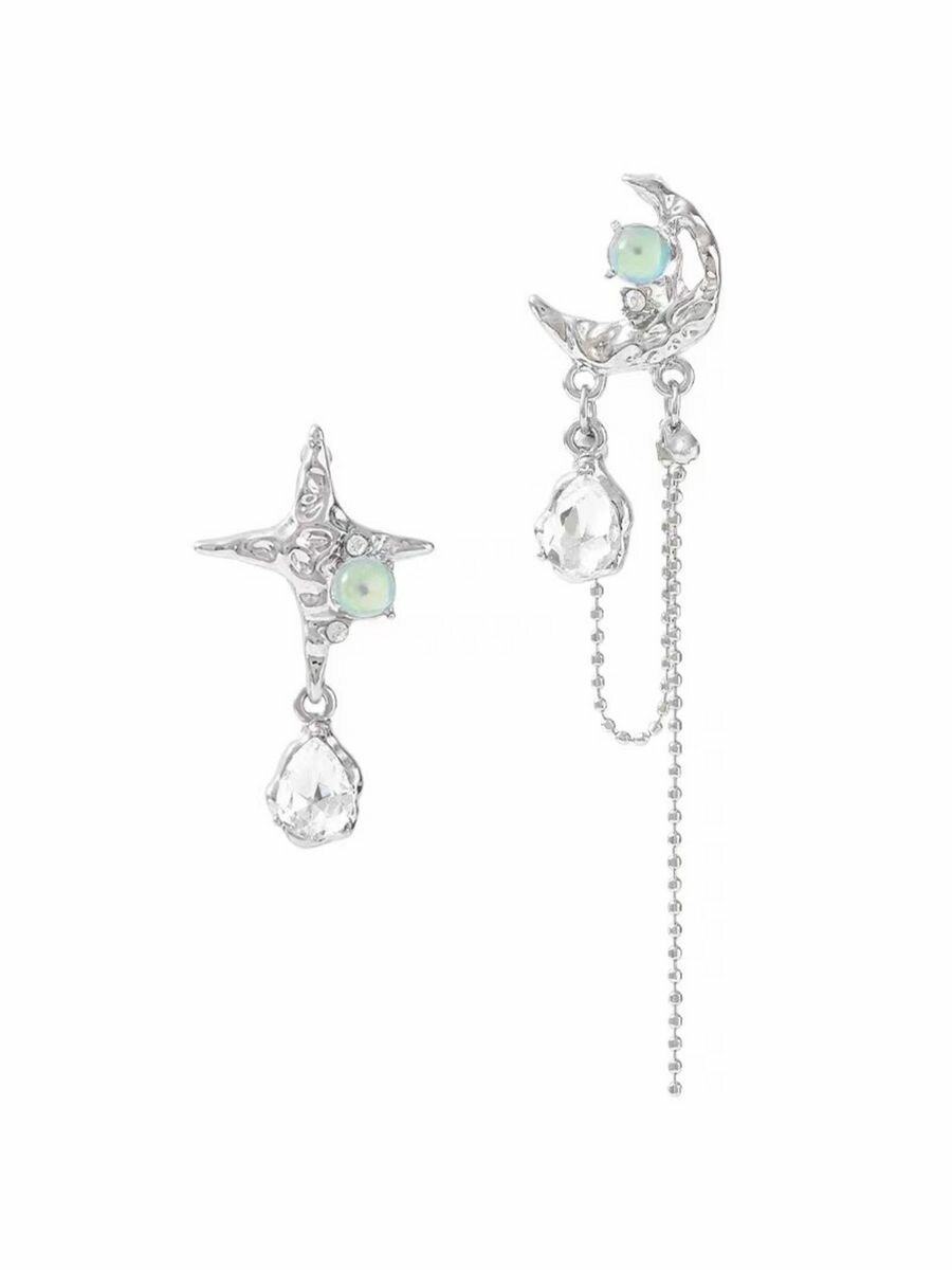 Серьги пусеты, эмаль, жемчуг имитация