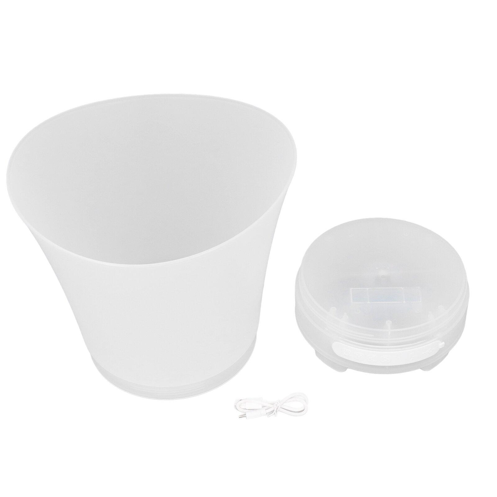 Ведерко для льда со светодиодной подсветкой, большой объем 7 л, 4 режима подсветки, красочное ведерко для вина и пива со встроенным Bluetooth-динамиком.