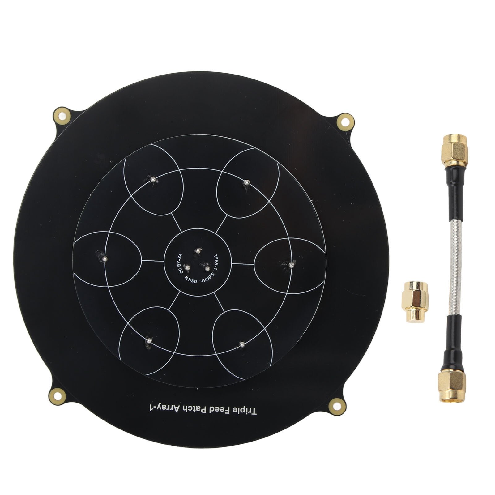 Патч-антенна FPV с тройным фидером 5,8 ГГц, SMA, направленная, с круговой поляризацией, для передачи видео с радиоуправляемых дронов и передачи сигнала на большие расстояния