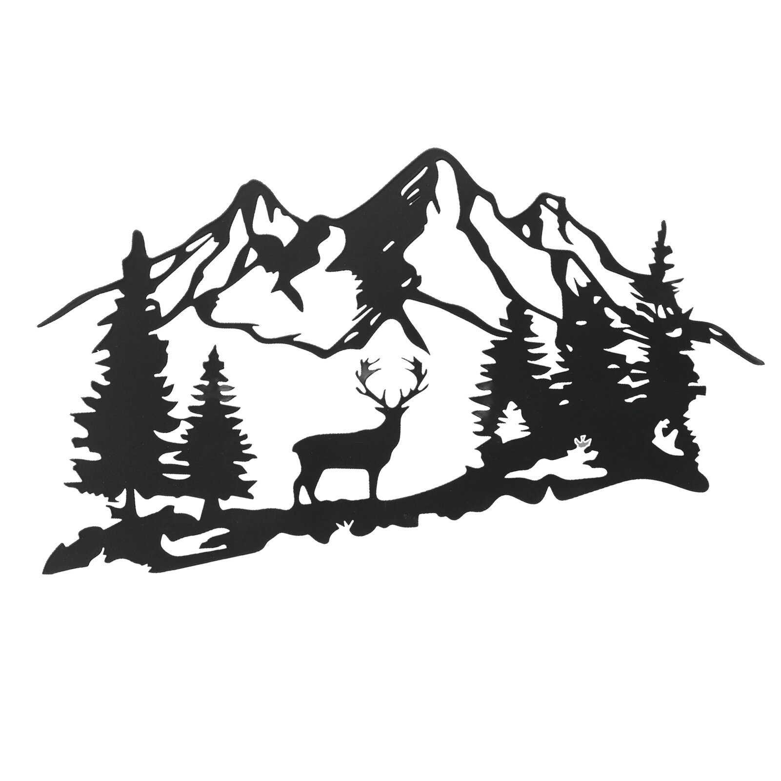 Металлический оленя стены искусство деревенское живое живое место в горных лесных оленях декор стены для спальни гостиной