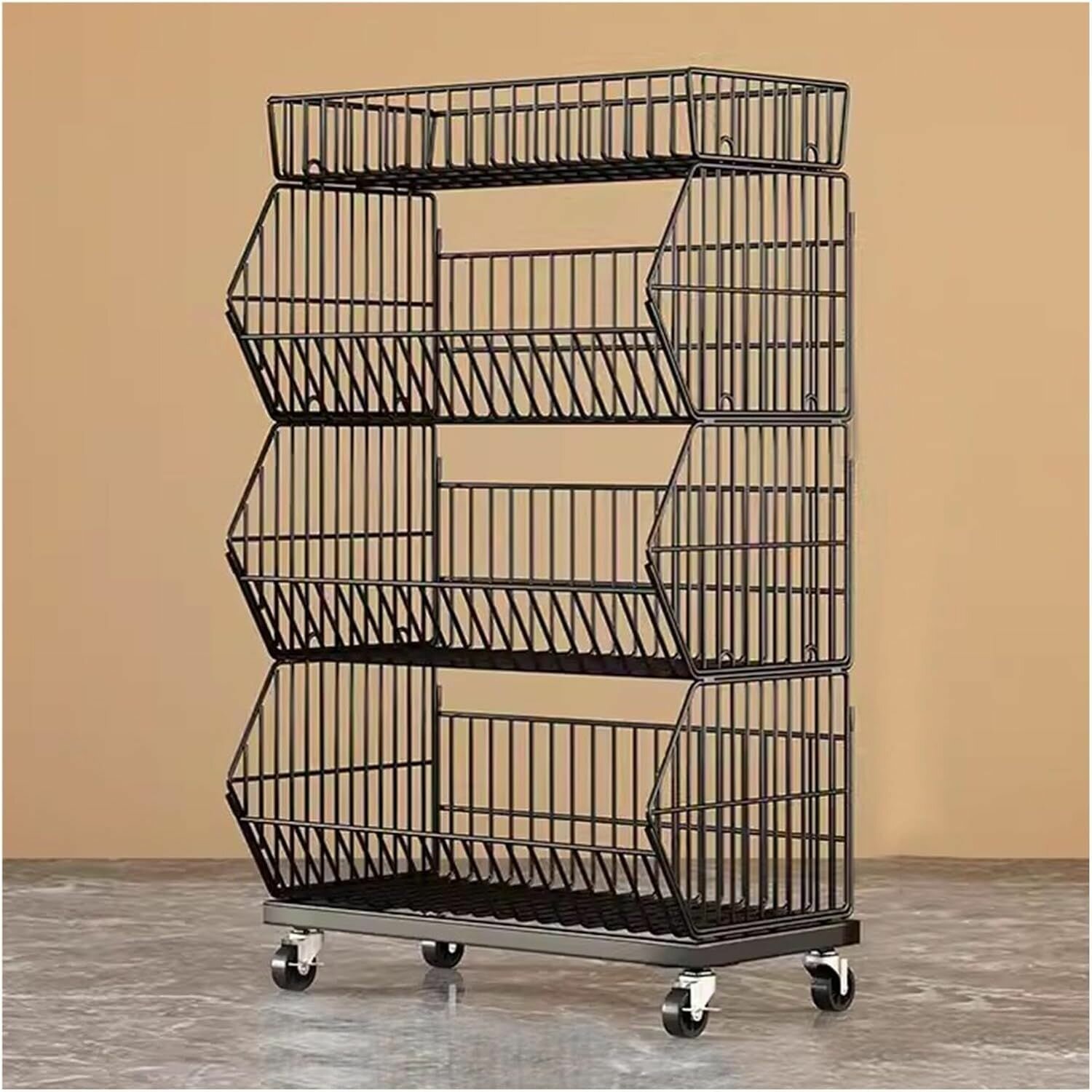 Полка для хранения Торговая, металл, углеродистая сталь, 60/90/120 см, черные/белые