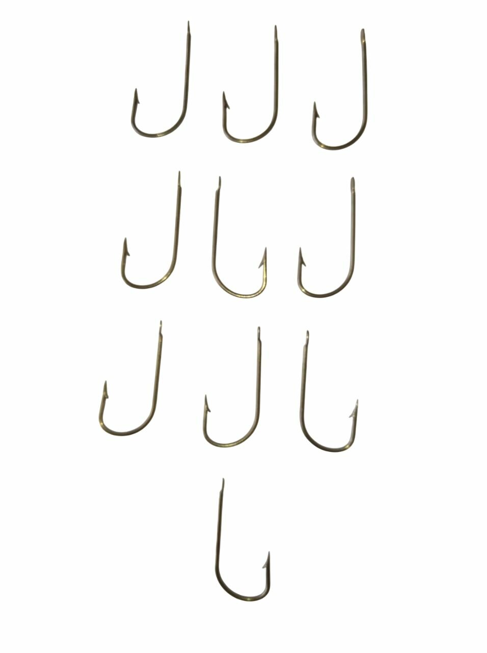 Крючки рыболовные оксидированные 10х10х25-0,9 (лопатка) - 10 крючков