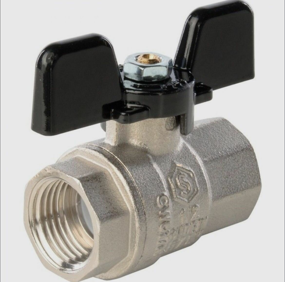 Кран шаровый полнопроходной, ВР/ВР, ручка бабочка 3/4 STOUT SVB-0002-000020