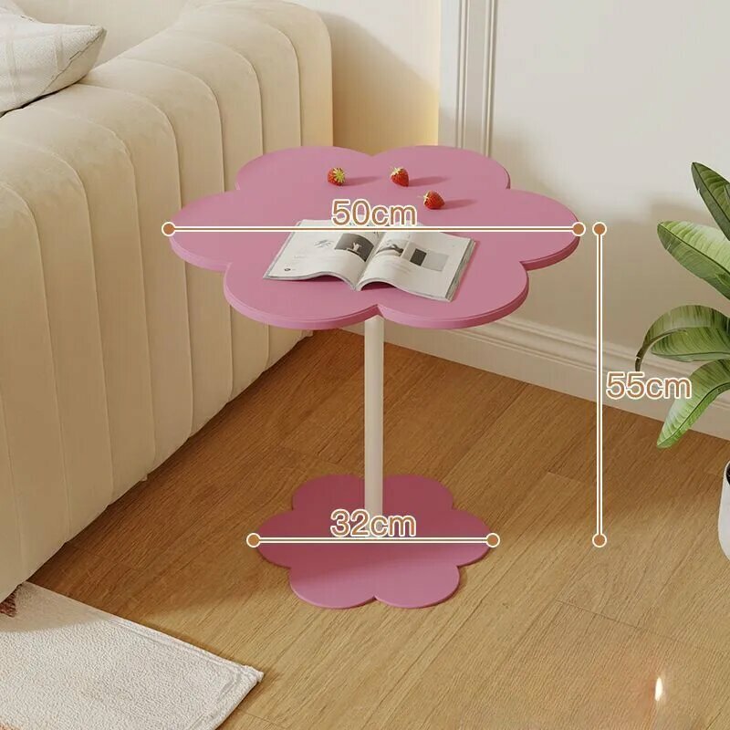 Журнальный стол "Для гостиной", квадратный, ДВП столешница, светло-розовый