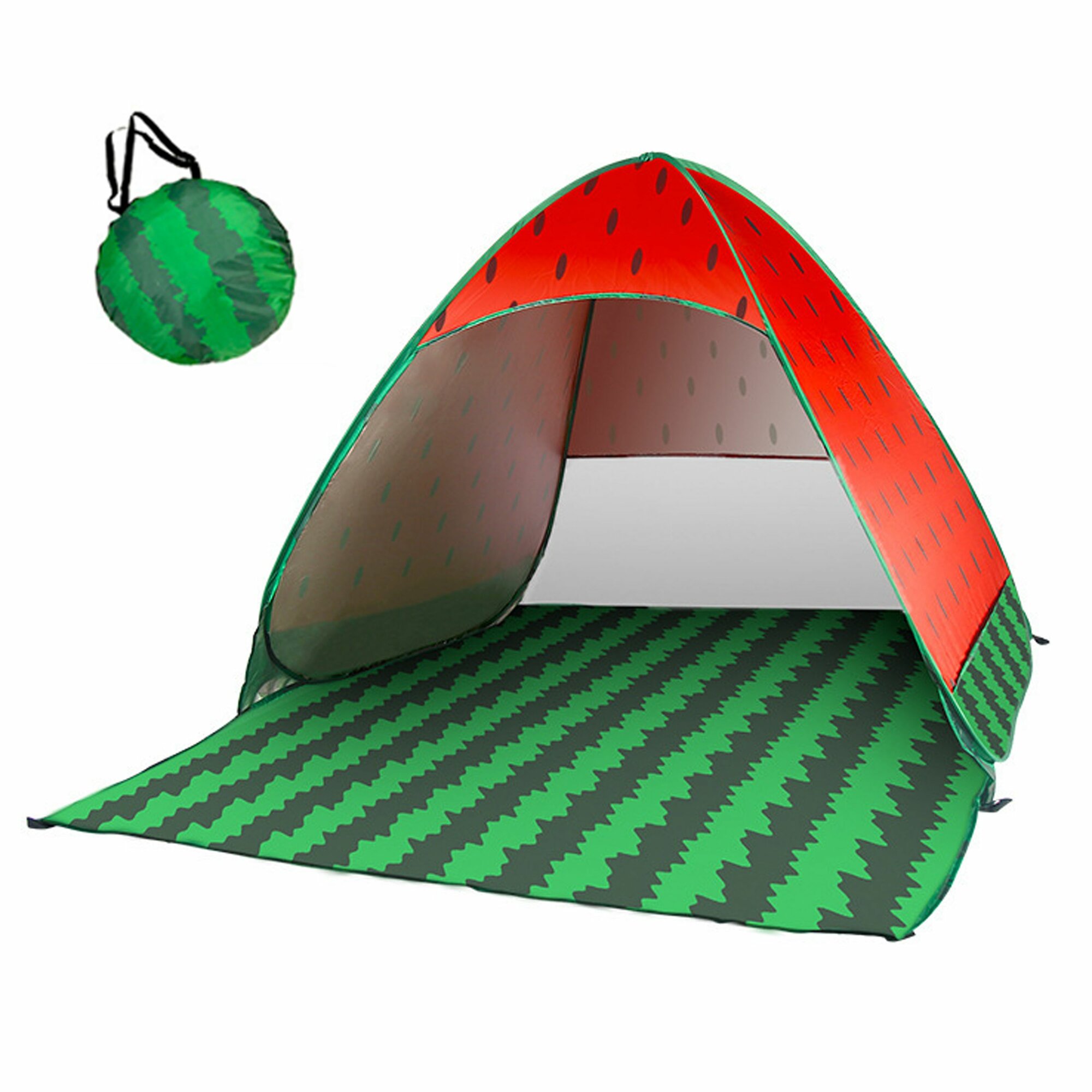 Палатка кемпинговая, однослойная, быстросборная, шатровая, 3-х местная, красная