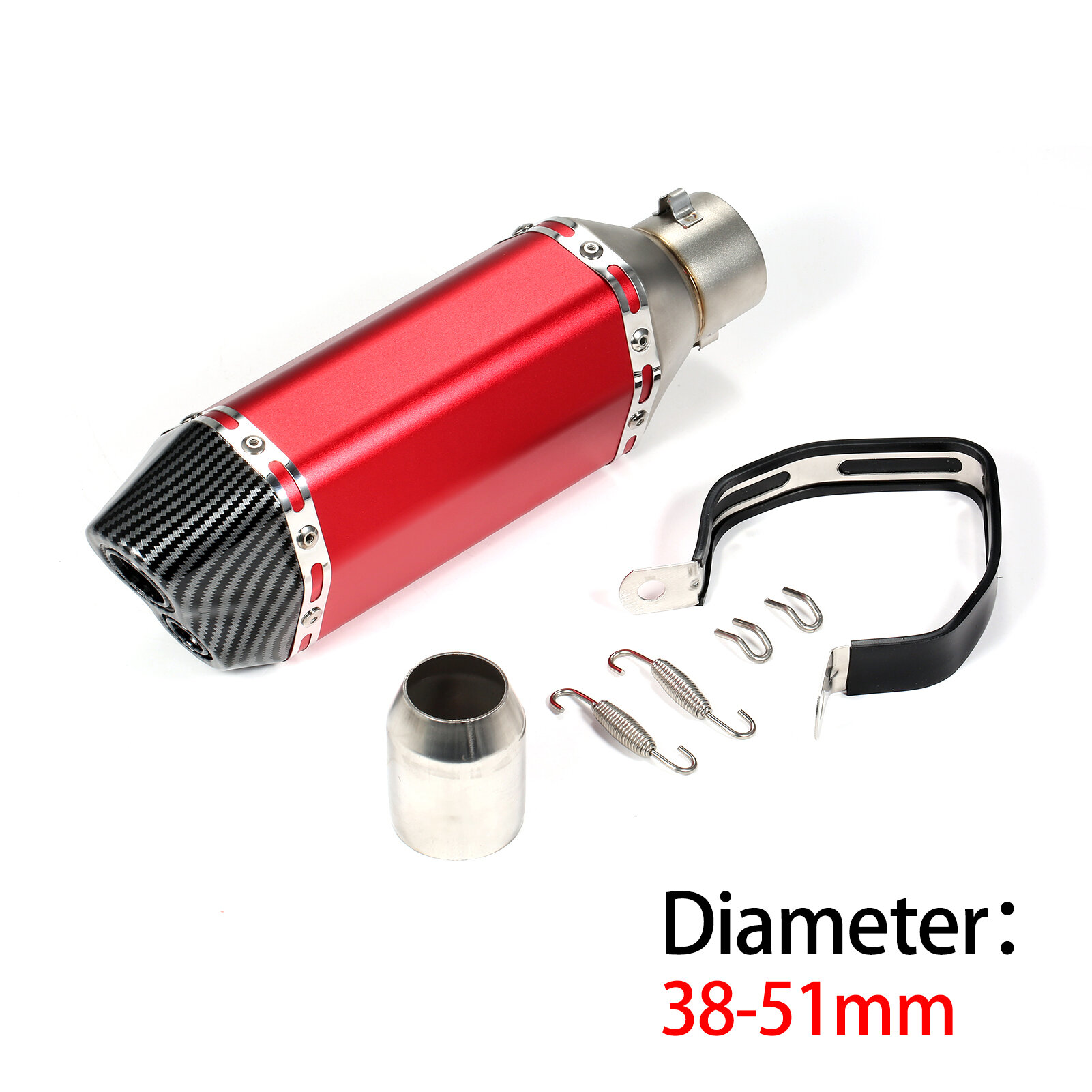 Универсальная выхлопная труба для мотоцикла 38-51 мм, глушитель для квадроциклов.