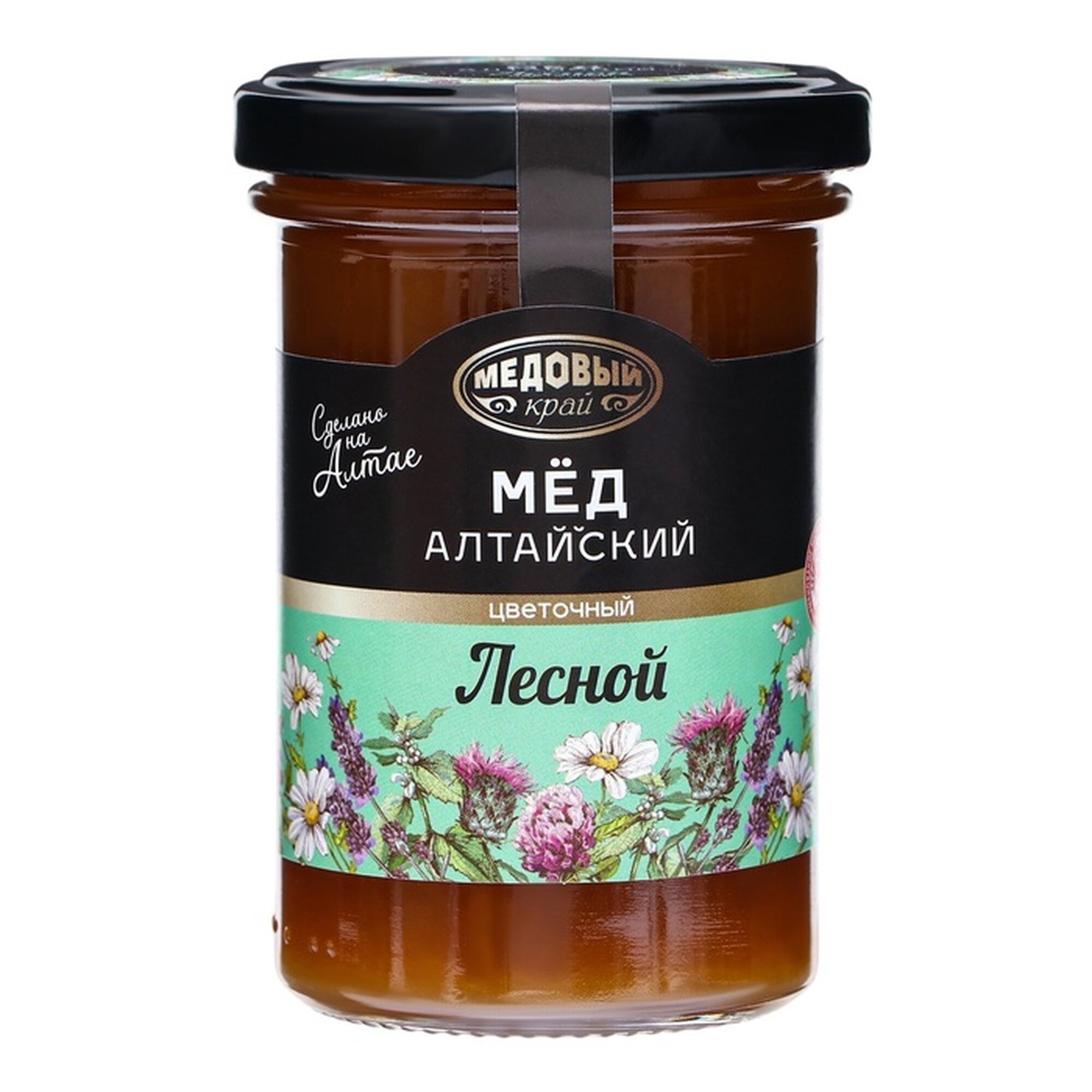Мёд Медовый край "Лесной", цветочный, Алтайский край, стеклянная банка, 300 г