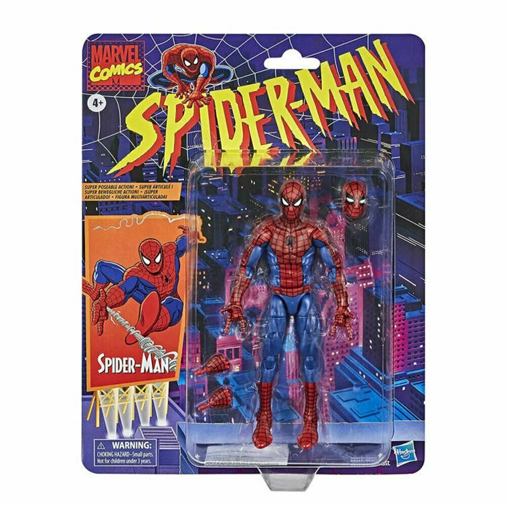Marvel Legends серии Человек-паук 6-дюймовый симбиот Человек-паук фигурка игрушка, включает 4 аксессуары,15,1, красный, красный