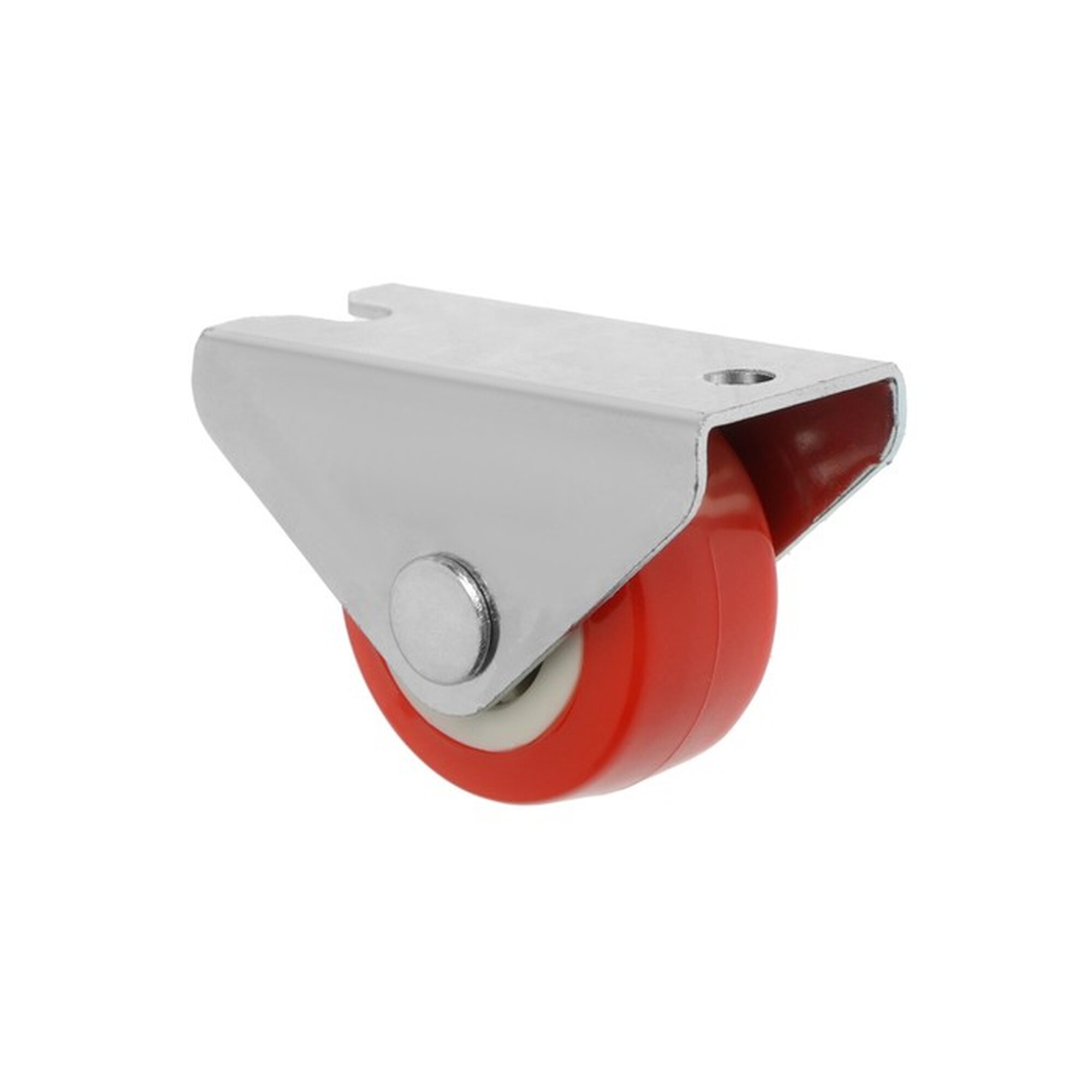 Ролик выкатной CAPPIO, для мебели, прорезиненный, красный, 4шт