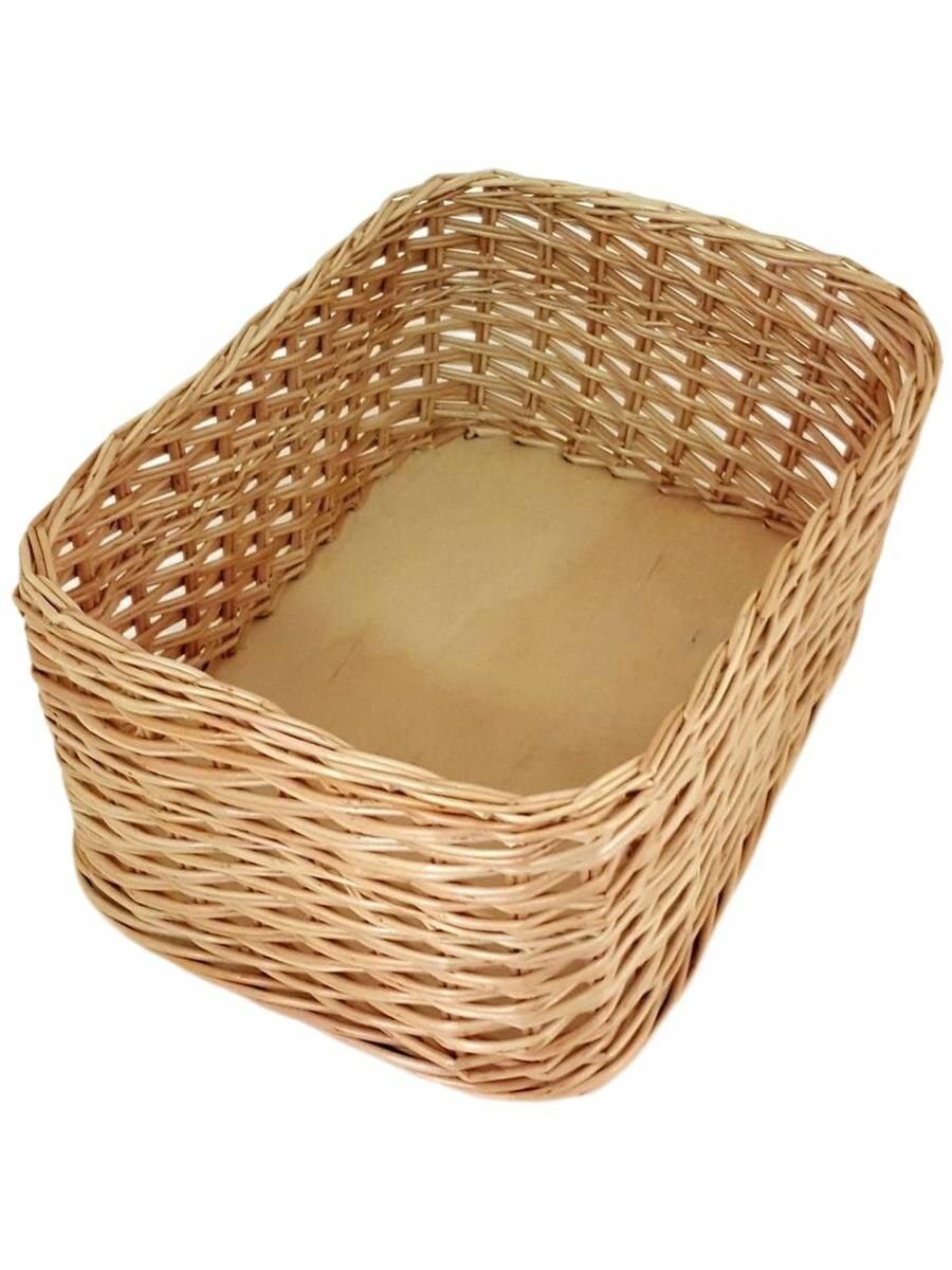 Лоток, корзина стеллажная №5/1, ручное плетение из лозы