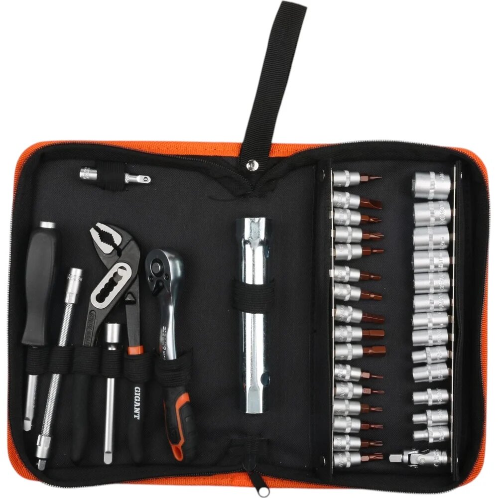 Набор головок Gigant 1/4 дюйма с инструментом в сумке, 37 предметов GAS-37