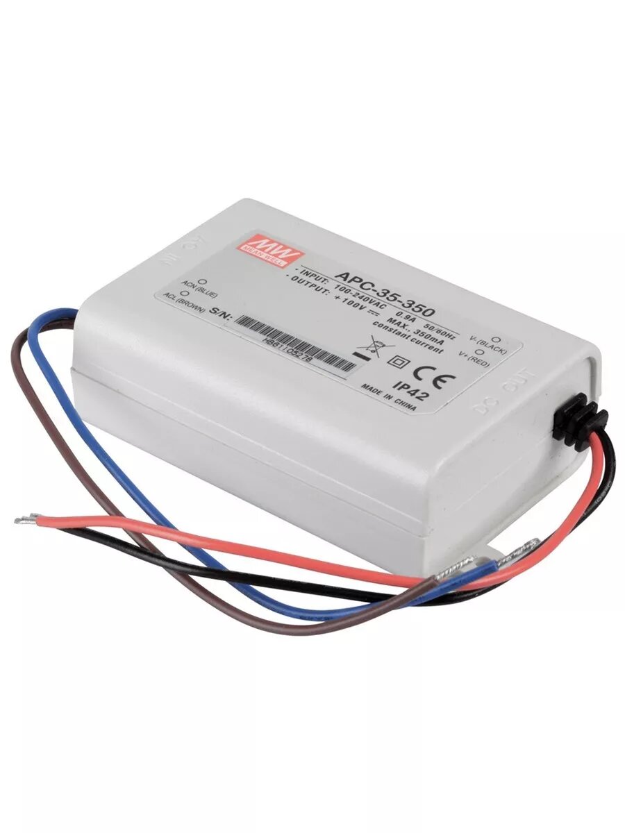LED драйвер 35 Вт (100В/0.35А) APC-35-350