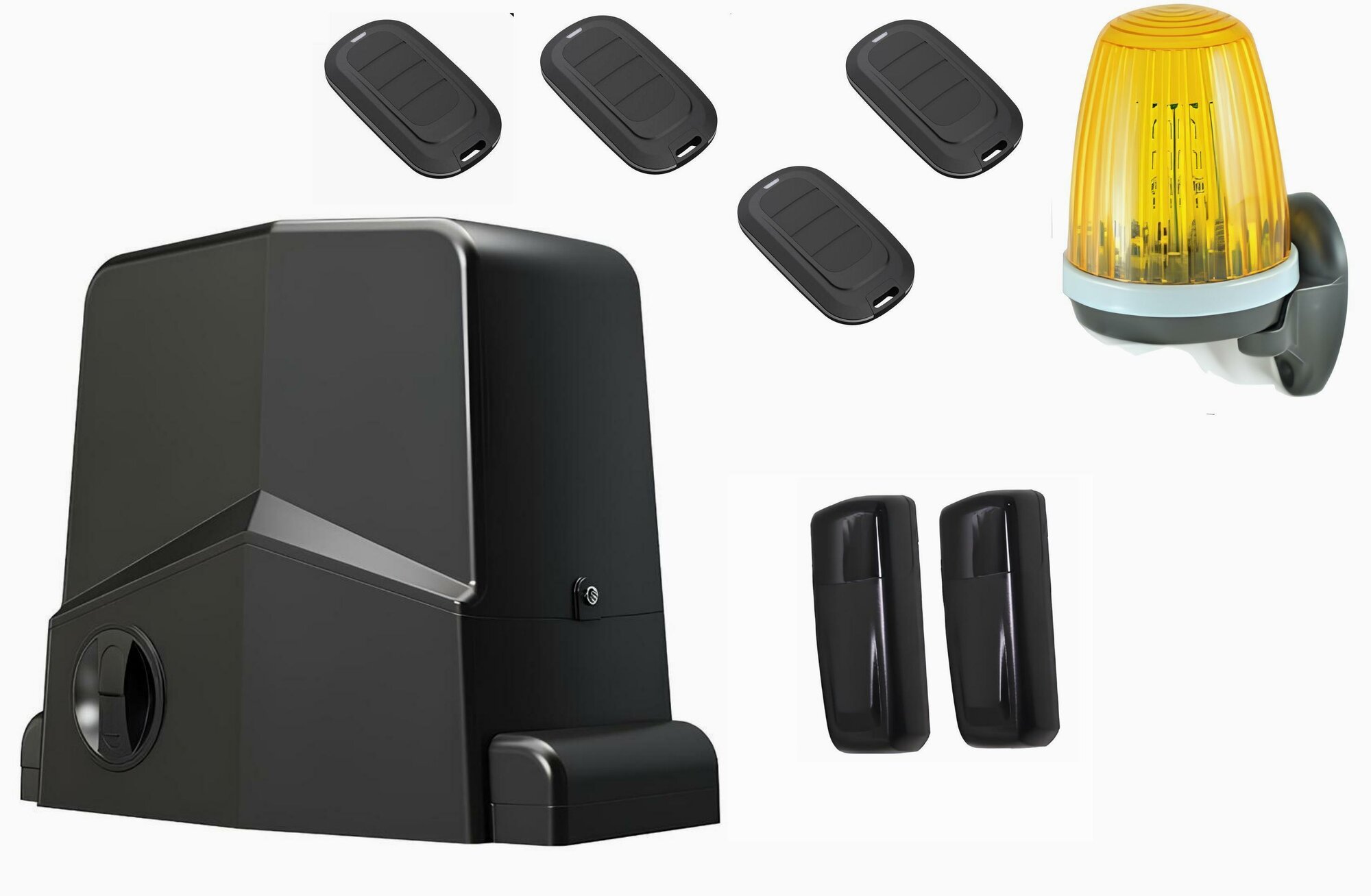 Автоматика для откатных ворот ARW-1000MKIT 2-T4, комплект: привод, 4 пульта, лампа, фотоэлементы