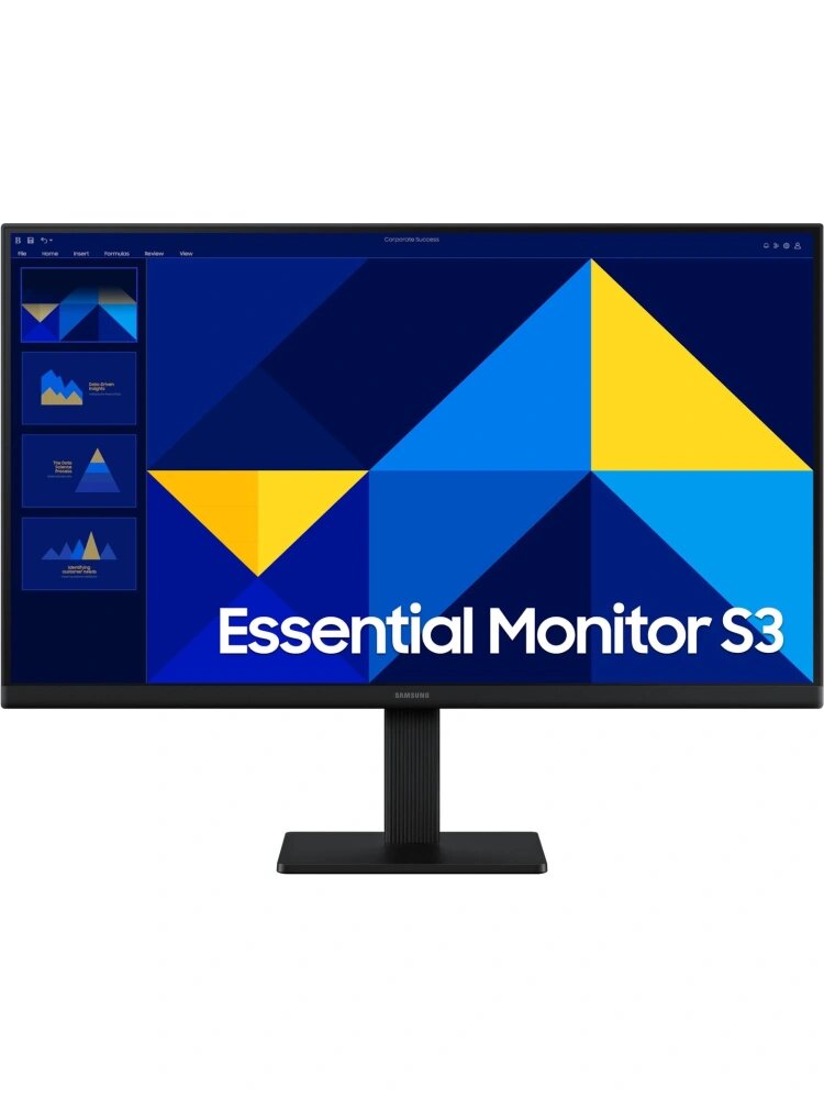 Монитор 24" Samsung Essential S3 S24D300GAIXCI, 1920х1080, 100 Гц, IPS, черный (ls24d300gaixci)