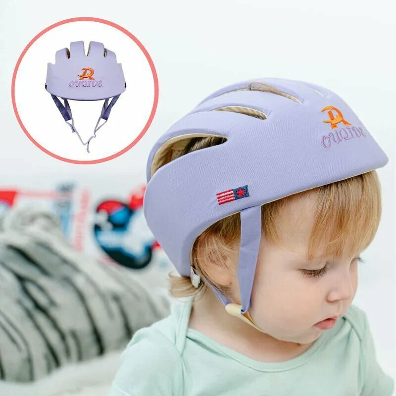 Мягкая противоударная шапка - шлем детская защитная для младенца Защита для головы малыша от ударов при падении