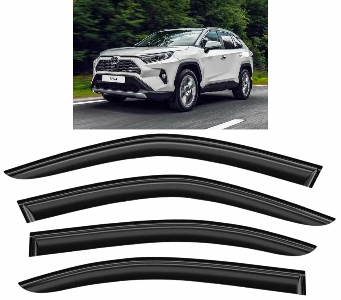 Дефлекторы боковых окон TOYOTA Rav4 Тойота Раф4 (2018-2023)