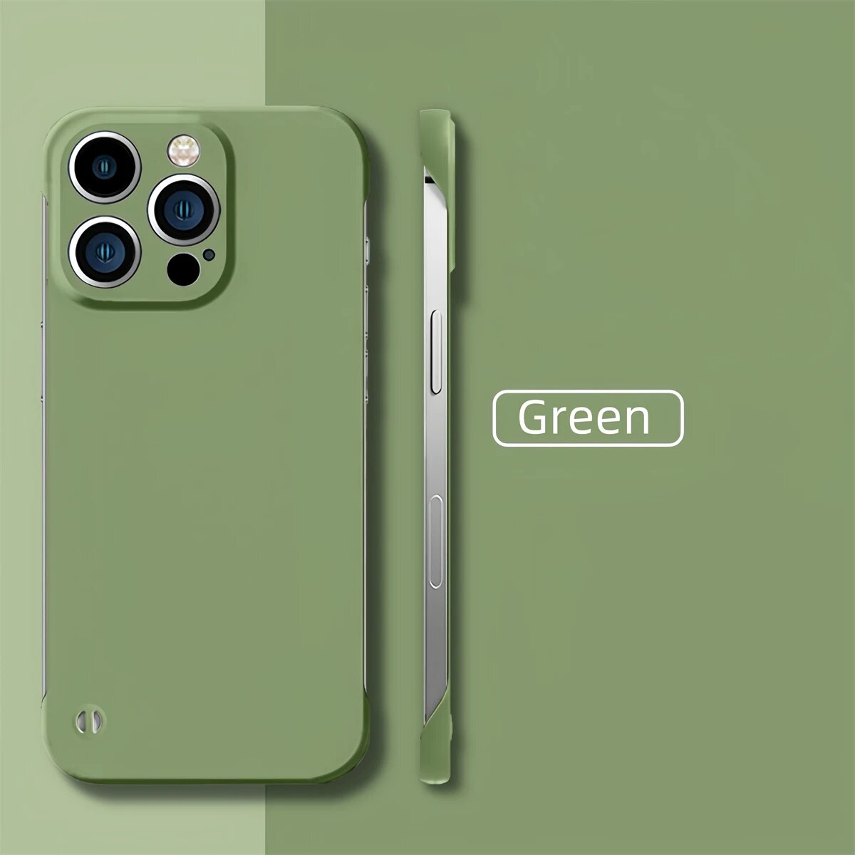 Чехол для iPhone 16 Pro Green, матовый, ультратонкий