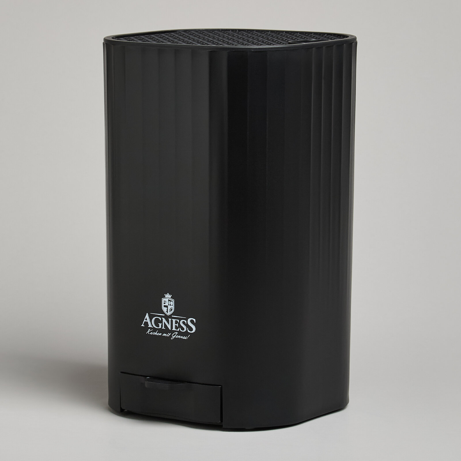 Подставка для ножей agness с точильным камнем 13,6*14,6*23 см KSG-907-321