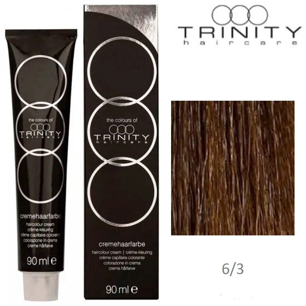 Trinity The Color of Trinity Стойкая крем краска 6/3 темный блондин золотистый 90 мл