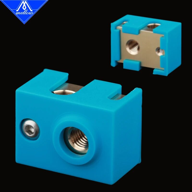 Высококачественный полностью металлический двойной экструзионный E3D V6 медный нагревательный прибор блок Mellow 1 шт. для горячей температуры Pt100 J-head 3d принтер Hotend