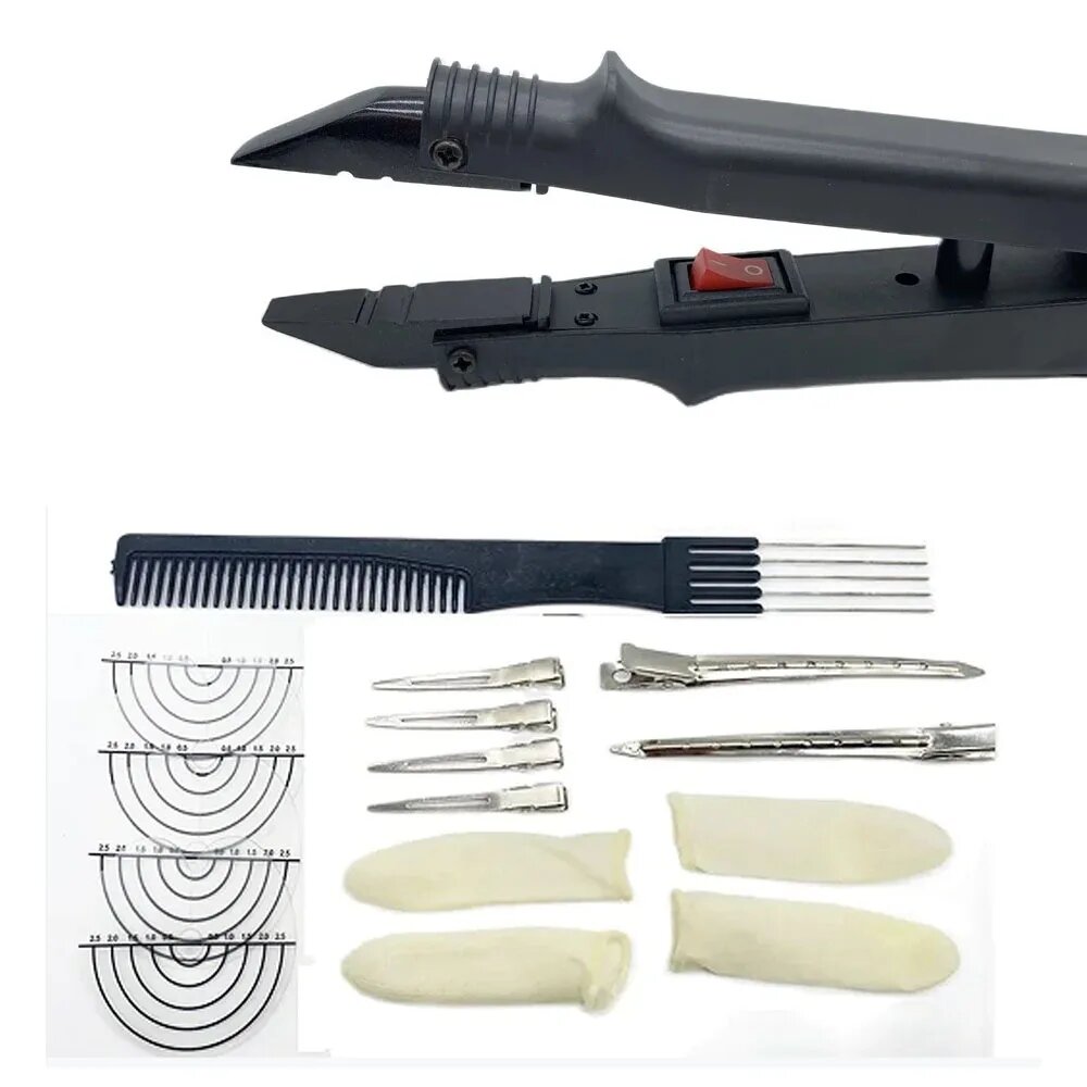 Соединители для наращивания волос 611B EU plug-BLACK