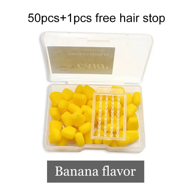 50шт. Кукурузная приманка для карпа, Banana flavor, Yellow