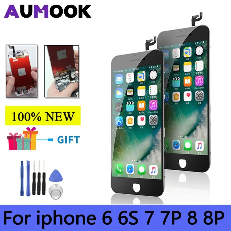 Оптовая продажа OEM AAA + Дисплей для iPhone 6 6S 6Plus 7Plus 8Plus ЖК-дисплей с For 6S Plus white