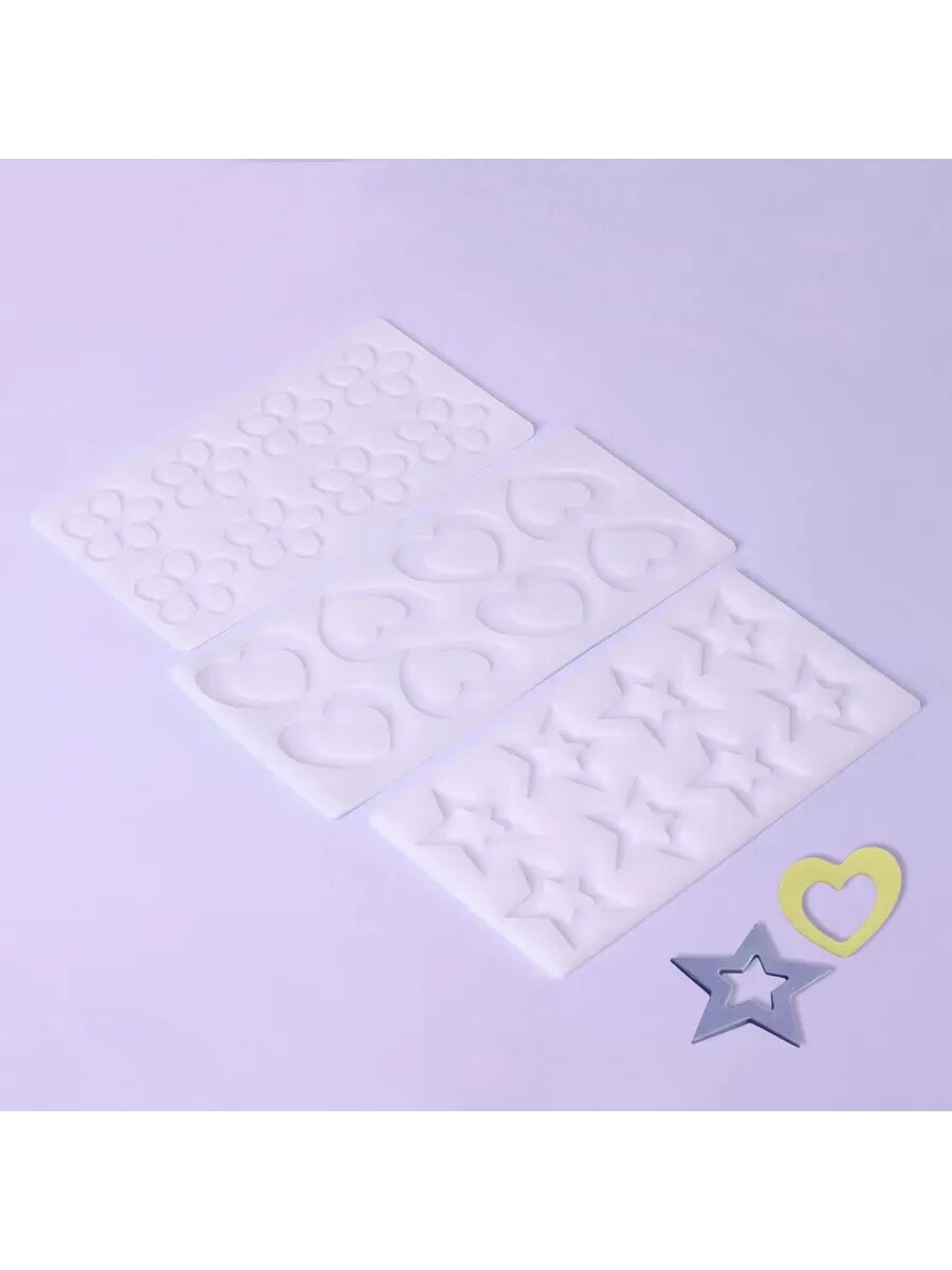 Форма силиконовая для шоколада и рукоделия, "Сердца"